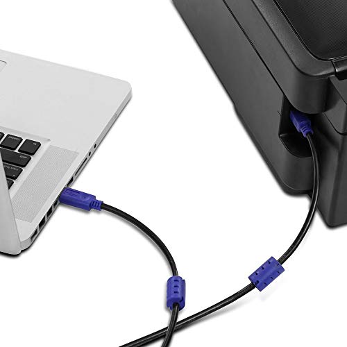 Printer Cable 20Ft, TanGuYu 20Feet Hi-Speed USB 2.0 Type A Male to Type B Male Printer Scanner Cable for HP, Canon, Lexmark, Epson, Dell, Xerox, Samsung etc