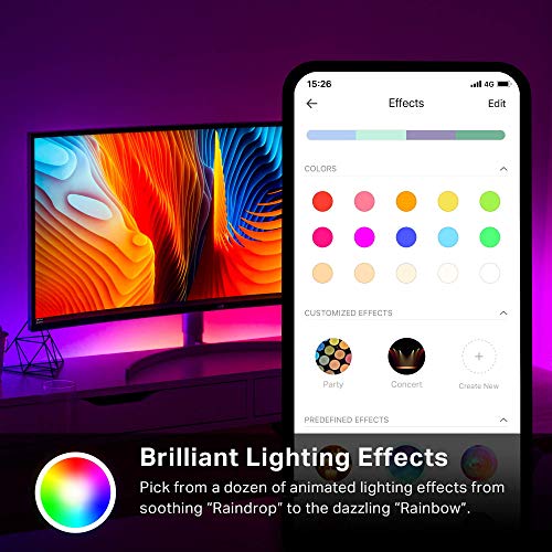 TP-Link Kasa Smart LED Strip Lights Multicolor WiFi & Kasa Smart Light Switch, Single Pole, Needs Neutral Wire, 2.4Ghz WiFi Light Switch Compatible with Alexa and Google Assistant, 1-Pack, White