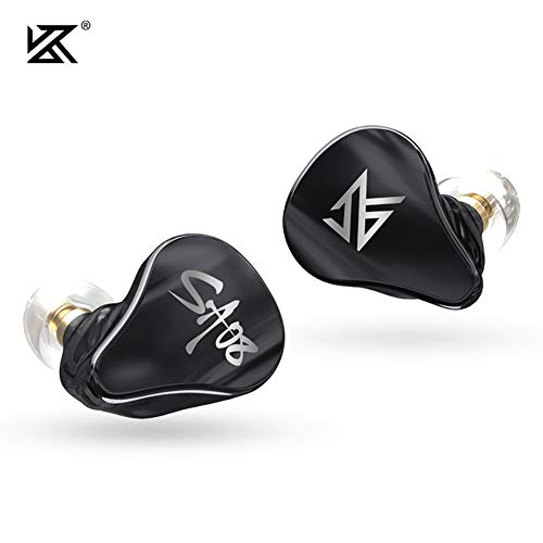 KZ SA08 TWS True Wireless Bluetooth 5.0 Earbuds with Mic, 8BA HiFi Stereo in Ear Earphones, Physical Passive Noise Reduction Hedsets Headphones for Call Phone/Game/Music (Black)
