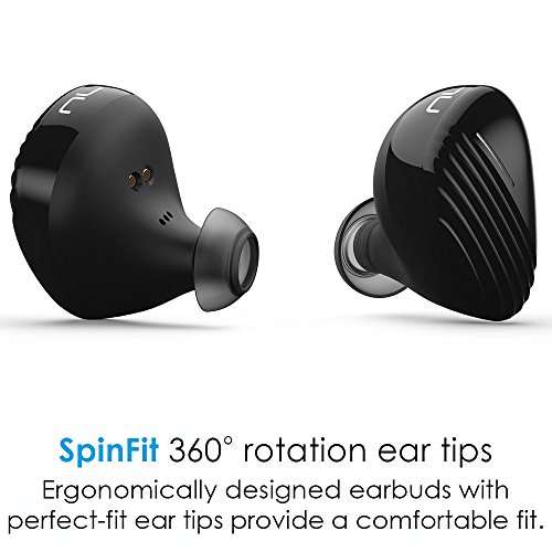 NuForce Optoma BE Free8 Truly Wireless Premium Earphones with 16h Battery Life, AAC+aptX, SpinFit Ear Tips and Charging case