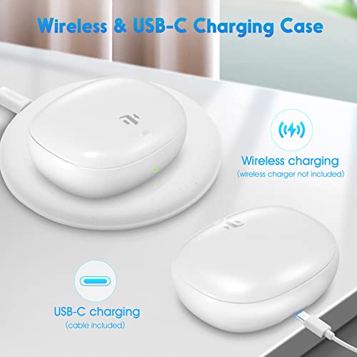 Omniklad ANC Wireless Earbuds, Bluetooth 5.1 Noise Cancelling Headphones Immersive Sound Quality, Clear Calls, Touch Control, Wireless Charging, Premium Deep Bass Headset with Sweat & Water Resistance