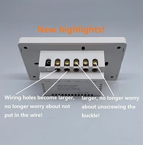 WiFi Smart Light Touch Wall Switch Works with Alexa and Google Home Neutral Wire Required, No Gateway Required. Connect to The Smart Life Tuya App.Us Standard Electrical Light Switches (1 Gang White)