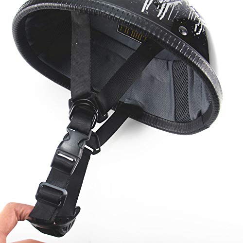 Motorcycle Half Helmet DOT Approved Ultra-Thin Comfortable Beanie Cruising Skull Cap Novelty Small Helmet for Chopper Moped Scooter Motorbike Mopeds Scooters Electric (B, Small)
