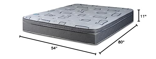 Nutan, 11" Medium Plush Hybrid Euro Top Foam Encased Innerspring Mattress, Full XL
