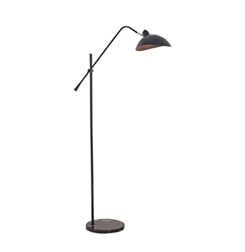 Floor Lamps for Living Room Swing Arm Floor Lamp Nordic Adjustable Floor Light Industrial Vintage Retro Standing Lamp for Living Room Bedroom Office Standing Lamp (Color : A-Black, Size : Push butto