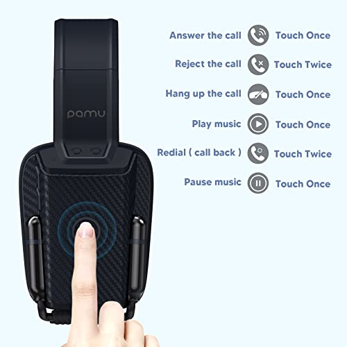 pamu Karaoke Bluetooth Headphones Over-Ear Wireless Headset with Built-in Mic, Sport Earphones with Adjustable Headband, Karaoke Function Auto Pairing Deep Bass,15Hrs Playtime,Touch Control