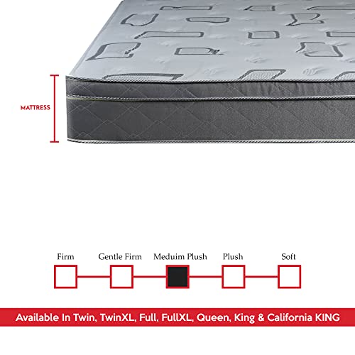 Nutan, 11" Medium Plush Hybrid Euro Top Foam Encased Innerspring Mattress, Full XL