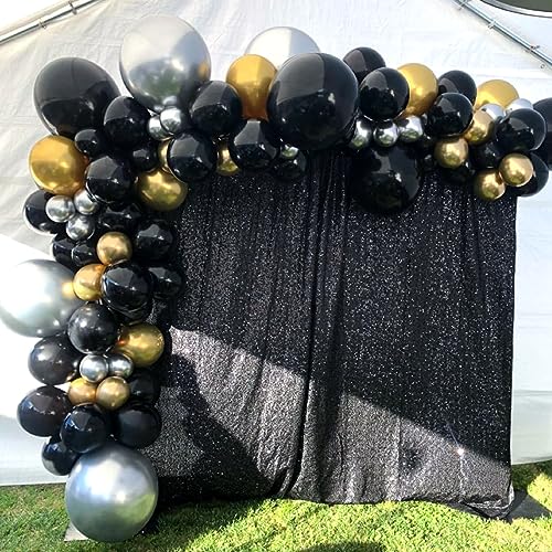 RUBFAC 36in Silver Giant Balloons, 5pcs Metallic Silver Latex Helium Balloons for Birthday Party Photo Shoot Wedding Baby Shower Decoration