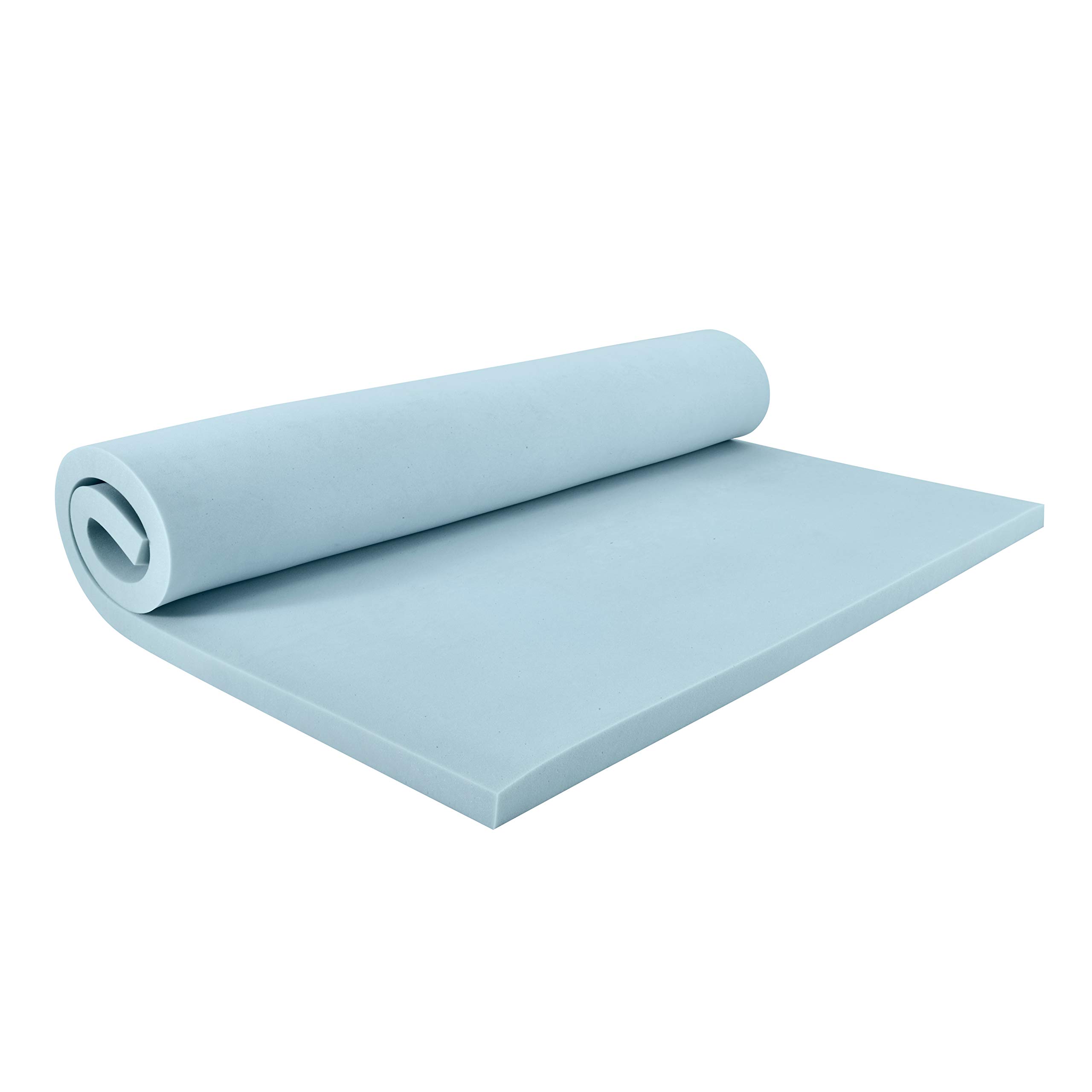 Sealy TrueForm 2 Inch Full Memory Foam Mattress Topper, Gel Infused Technology Contours to Body, Moisture Wicking Fabric for Cooling Sleep, Blue
