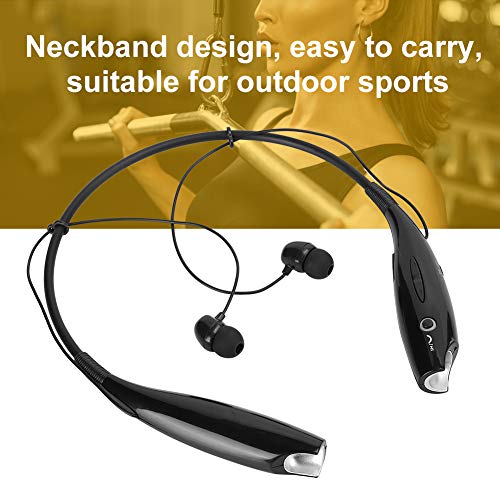 minifinker Noise Reduction Headest, Longer Standby Calls Decreasethe Burden HV-800 Earphones for Hinking Sport for Music Walking(Black)