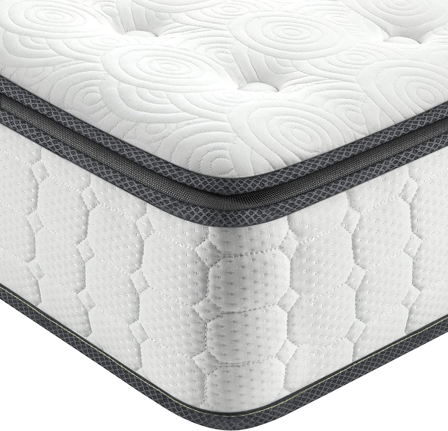 Vesgantti Twin XL Mattress, 12 Inch Hybrid XL Twin Mattress in a Box, Extra Long Pillow Top Twin Mattress, Gel Memory Foam and Pocket Coils Innerspring Mattresses, Medium Firm Plush Feel