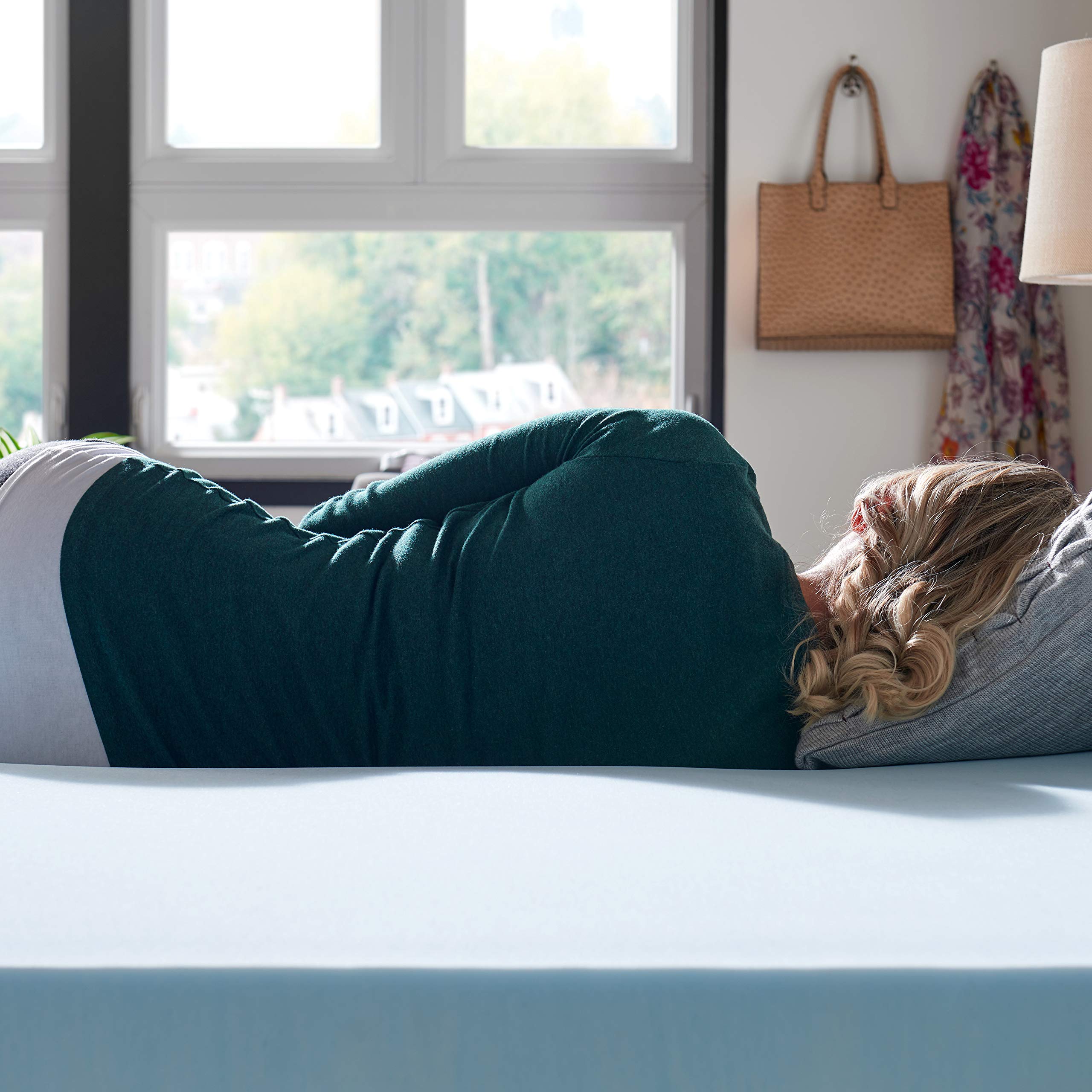 Sealy TrueForm 2 Inch Full Memory Foam Mattress Topper, Gel Infused Technology Contours to Body, Moisture Wicking Fabric for Cooling Sleep, Blue
