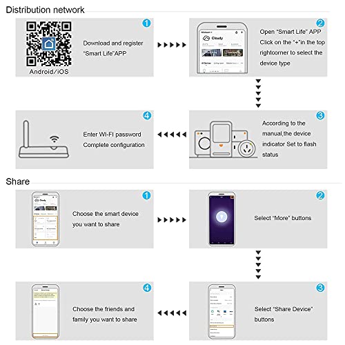 Smart WiFi Touch Switch Mobile Phone app Wireless Remote Control Wall lamp RF433 Glass Panel Supports Alexa & Google Home with LED Indicator Life/Tuya Application, Black, s010, 1way