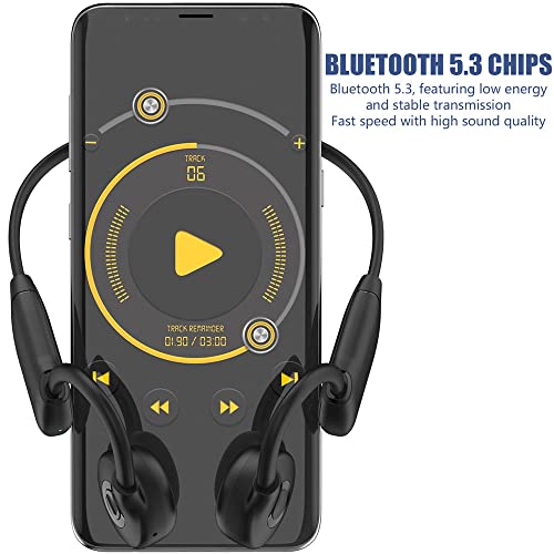 eKudgel Bone Conduction Headphones Bluetooth Wireless Open Ear Headset with 32GB MP3 Sweat Resistant for Running