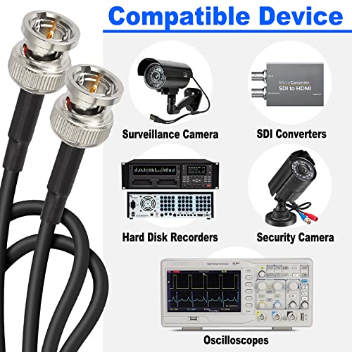 Superbat 3G/6G/12G SDI Cable 4K BNC Cable (Belden 4855R),1ft/2ft/3ft, Supports 4K/8K/3G-SDI/HD-SDI Camera, SDI Video Cable Precision Video Cable