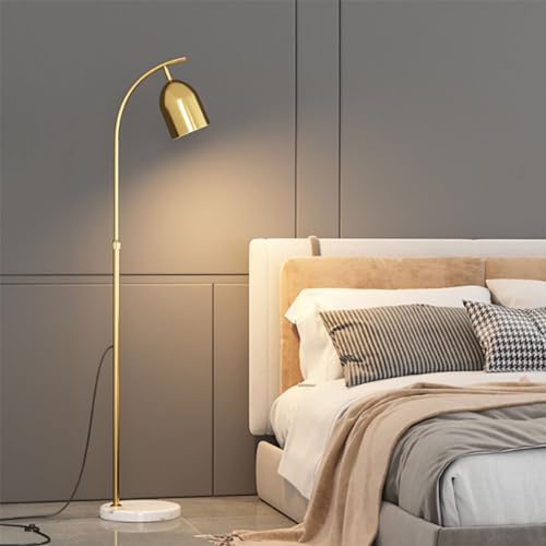 PAKFAN Modern Standing Lamps, Industrial Floor Lamp for Living Rooms Rustic Farmhouse Reading Vertical Lamp Adjustable Metal Heads Indoor Tall Pole Light for Living Room Bedroom Office Home Decor