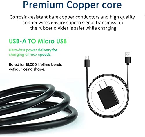 10FT Charger Mirco USB Charging Cable Compatible with Alcatel Go Flip, Go Flip 3, Go Flip V 4044V 4051s,Alcatel OneTouch,Cingular Flip 2/3, MyFlip, QuickFlip, Smartflip 4052r 5044C 5002r 9024W, TCL A3