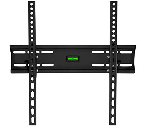 Mount-It! Tilt TV Wall Mount Bracket Up to VESA 400x400 | Low-Profile Tilting Mounting Bracket Compatible with 32 to 55 Inch Flat Screen TVs, 77 Lbs Capacity