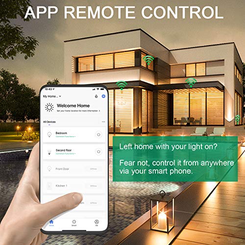 Smart Dimmer Switch Black by Martin Jerry | Rotary Black Trailing Edge dimmer Light Switch is Better Compatible with LED Bulbs, Needs Neutral Wire and 2.4G Wi-Fi