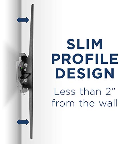 Mount-It! Tilt TV Wall Mount Bracket Up to VESA 400x400 | Low-Profile Tilting Mounting Bracket Compatible with 32 to 55 Inch Flat Screen TVs, 77 Lbs Capacity
