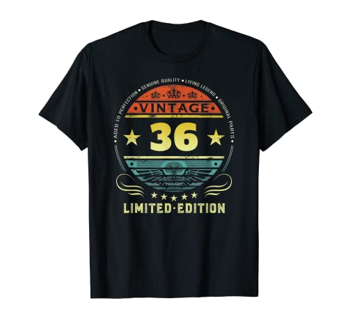 Mens Turning 36 Birthday Decorations Men 36th BDay 36 Birthday T-Shirt