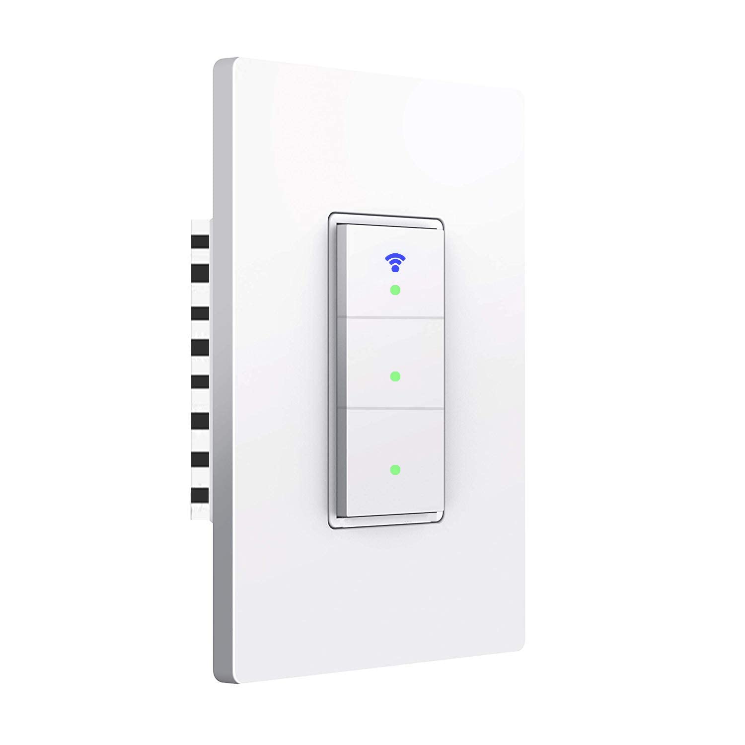Smart Light Switch, Triple switches WiFi Smart Switch Button, Compatible with Alexa and Google Home, Remote Control with Timing Funtion, No Hub Required,Smart Life APP Provides Control from Anywhere
