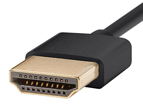 Monoprice HDMI High Speed Cable - 6 Feet - Black, 4K@60Hz, HDR, 18Gbps, 36AWG, YUV 4: - Ultra Slim Series