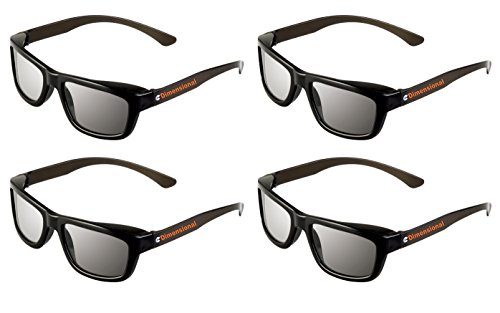 ED 4 Pack CINEMA 3D GLASSES For LG 3D TVs β Adult Sized Passive Circular Polarized 3D Glasses
