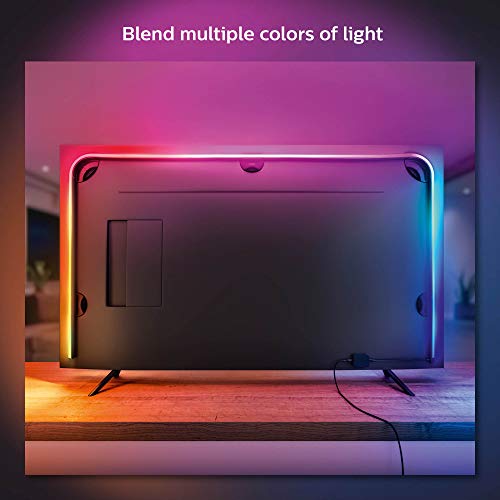 Philips Hue Play Gradient 75" TV LED Backlight Lightstrip, Flowing Multicolor Effect, Surround Lighting for Home Theater, Sync with Movies, Music and Video Games, Requires Hue Bridge and HDMI Sync Box