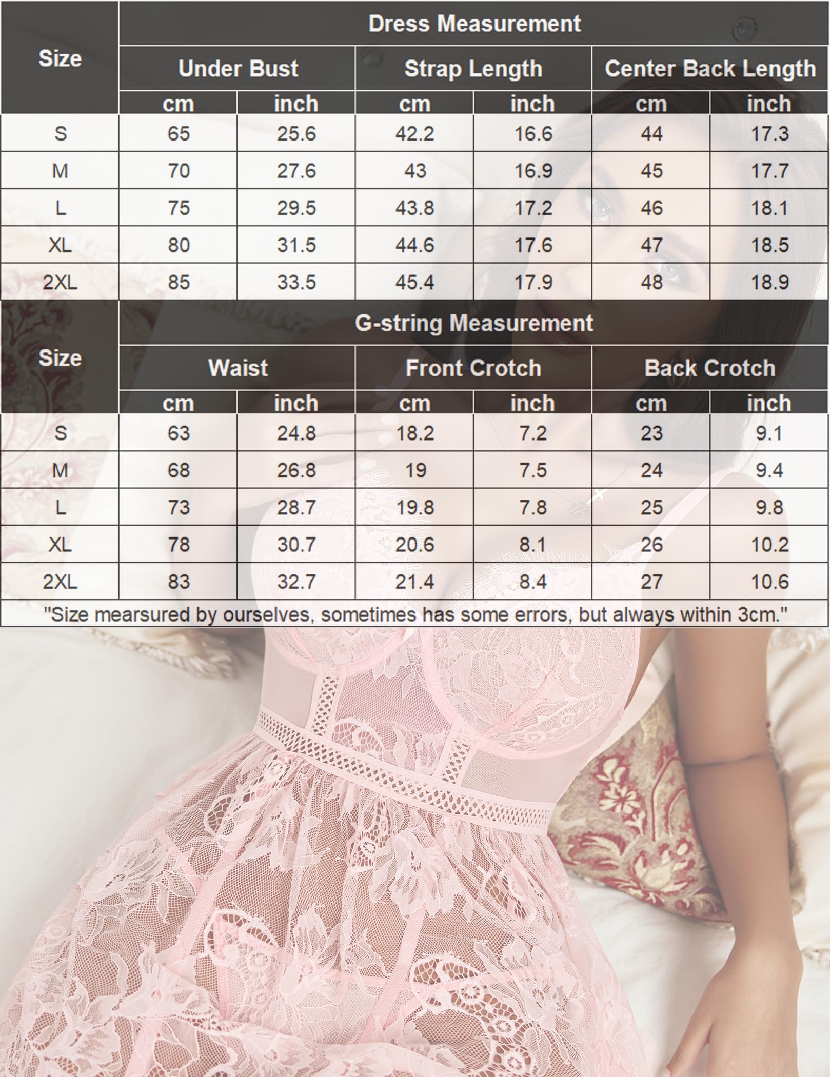 Avidlove White Wedding Lingerie for Women Bridal Lace Strappy Dress (White, Large)