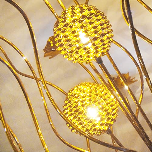 LIRUXUN Rustic Decorative Living Room Floor Lamp Study Bedroom Personalized Vase Lamp Handmade Gold Gift LED Lamps