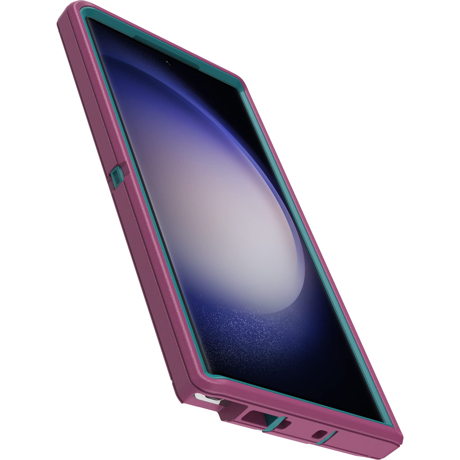 OtterBox Galaxy S23 Ultra Defender Series Case - Canyon Sun (Pink), Rugged & Durable, with Port Protection, Includes Holster Clip Kickstand