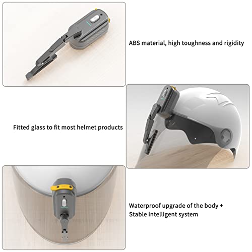 Shkalacar Motorcycle Helmet Windshield Wiper Rechargeable Waterproof Helmet Wiper Compatible with Most Visor