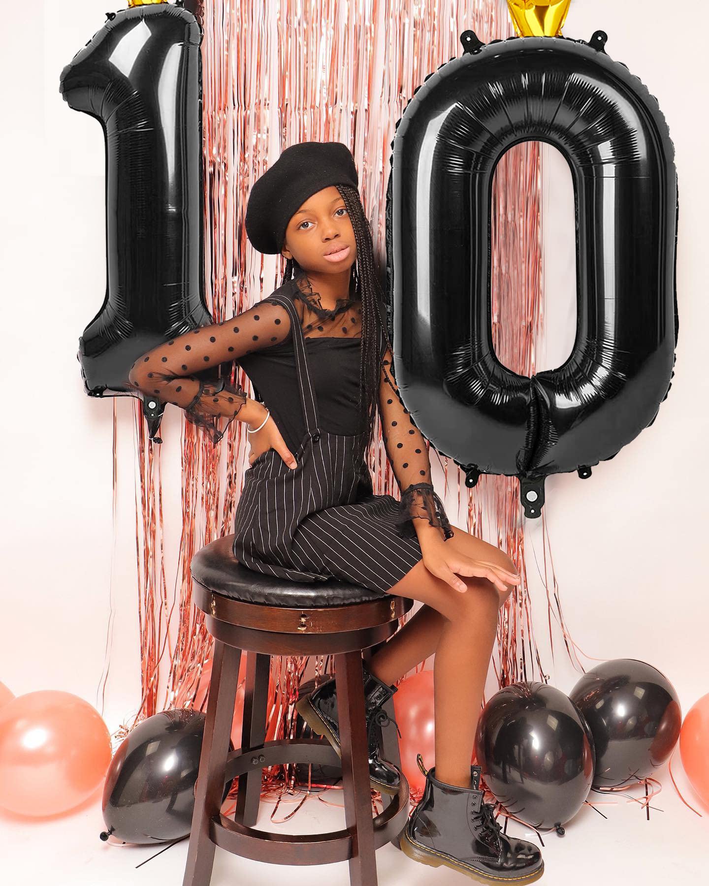 Black Number 12 Balloon 40 in, 12 Number Balloon, 12th Black Birthday Decorations, 12 Year Old Girl Boy Party Suppliers