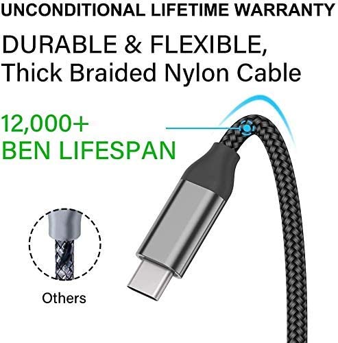 Grtoeud USB C Cable 15FT 2Pack, Extra Long USB-A to USB-C Cable Braided Fast Charger Cord Compatible with Sony PS5, Samsung Galaxy S22 S21 S20 S10, Note 9 Plus, OnePlus 10 Pro, Nintendo Switch, Moto