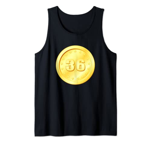 Mens Turning 36 Birthday Decorations Men Vintage 36th Birthday Tank Top