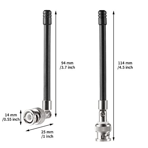 1/4 Wave Replacement Antenna for Shure SLX, BLX, U4S, U4D, UR and More. 470 to 752Mhz(Pack of 2),Eifagur