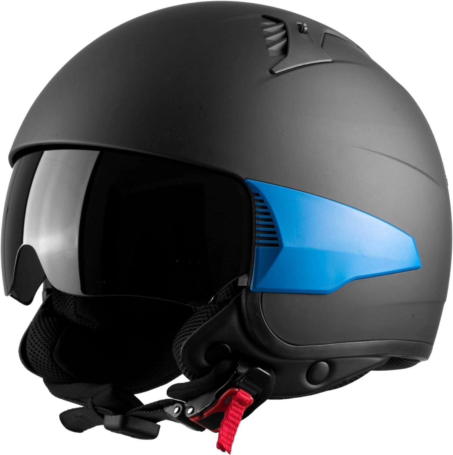 Westt Half Helmet Motorcycle - Scooter Helmet Open Face Motorcycle Helmet for Women & Men - 3/4 Helmet Motorcycle Moped Helmet with Sun Visor DOT Approved