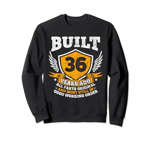 Vintage 36th Birthday Decorations Men Women 36 Years Old Sweatshirt