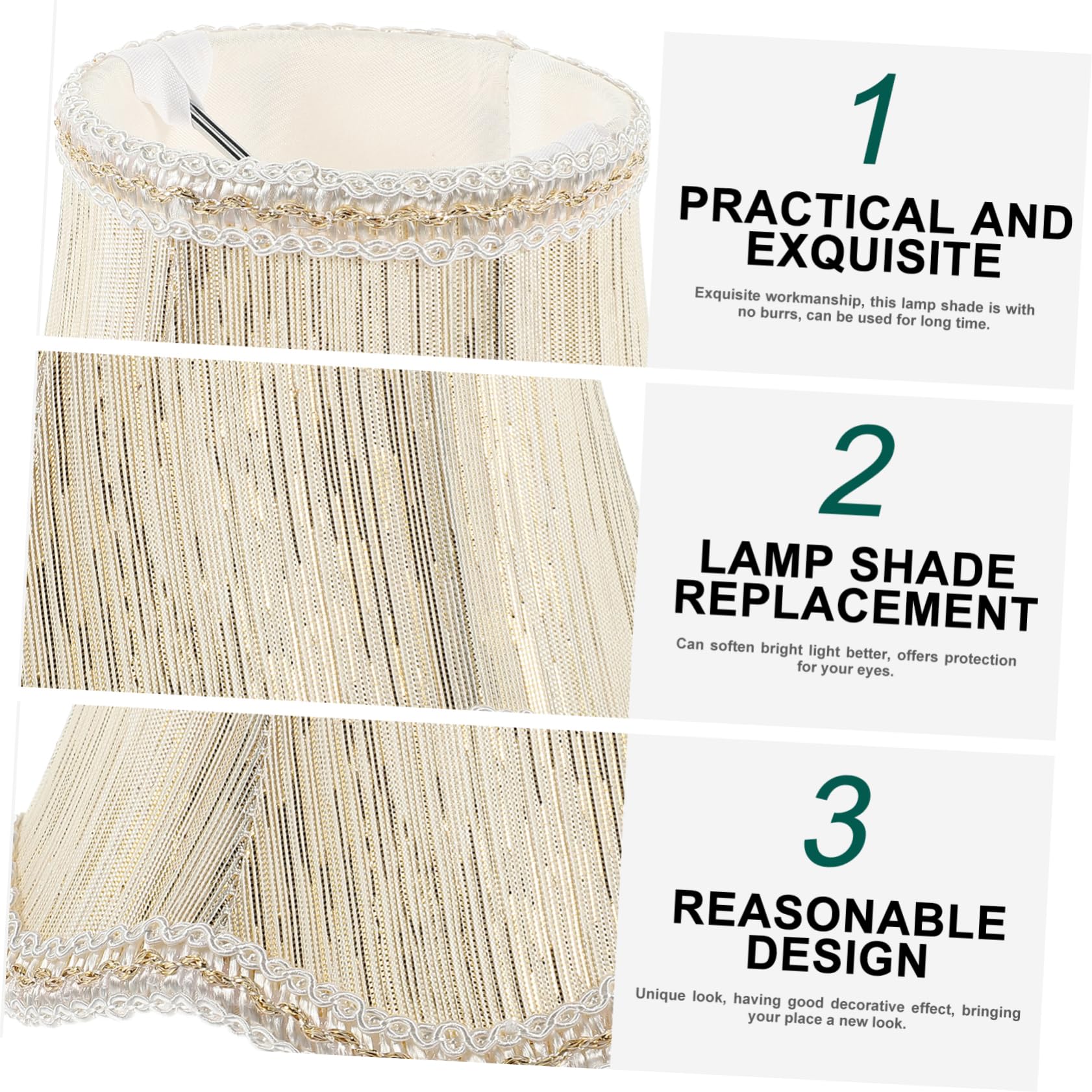 DOITOOL 2pcs Fabric Lampshade Rustic Floor Lampshade Royal Lamp Shades Lamp Shade Replacement Fabric Lamp Shade Lamp Shade Fabric Cloth Nightstand Lamp Shade Pagoda Iron Sector
