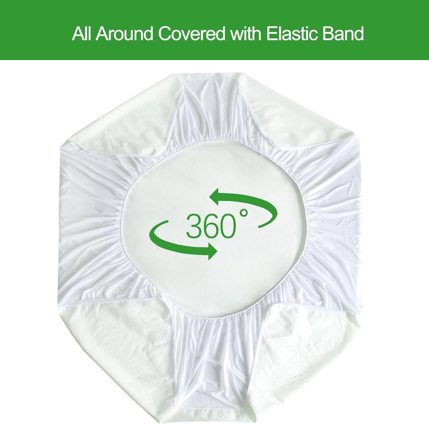 Twin Extra Long (XL) Mattress Protector Waterproof Cooling 3D Air Fitted up - 14" Deluxe Noiseless & Breathable Mattress Topper Pad Cover Twin XL Bed Sheets, Viscose Made from Bamboo