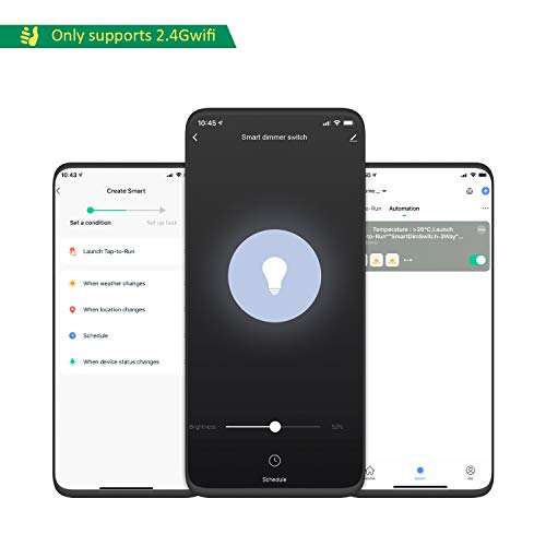 3 Way Smart Dimmer Switch by Martin Jerry | SmartLife App, Compatible with Alexa as WiFi Light Switch Dimmer, Works with Google Assistant