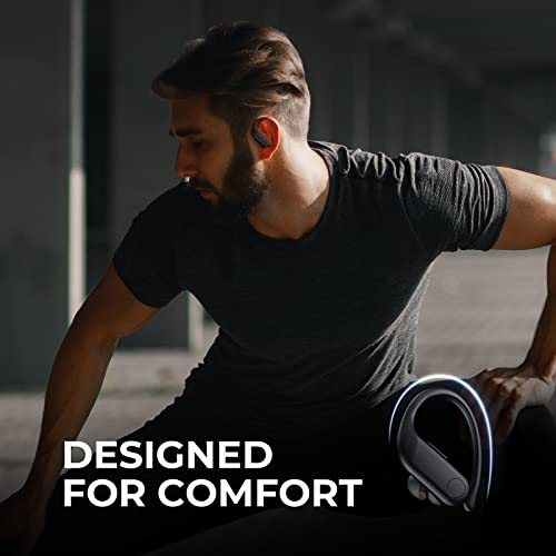 fojepp Wireless Earbuds, 88H Playtime Bluetooth Earbuds Built in Noise Cancellation Mic Charging Case and Digital Display, Earhooks Over Ear Sports Running Workout iOS Android TV Phone Laptop
