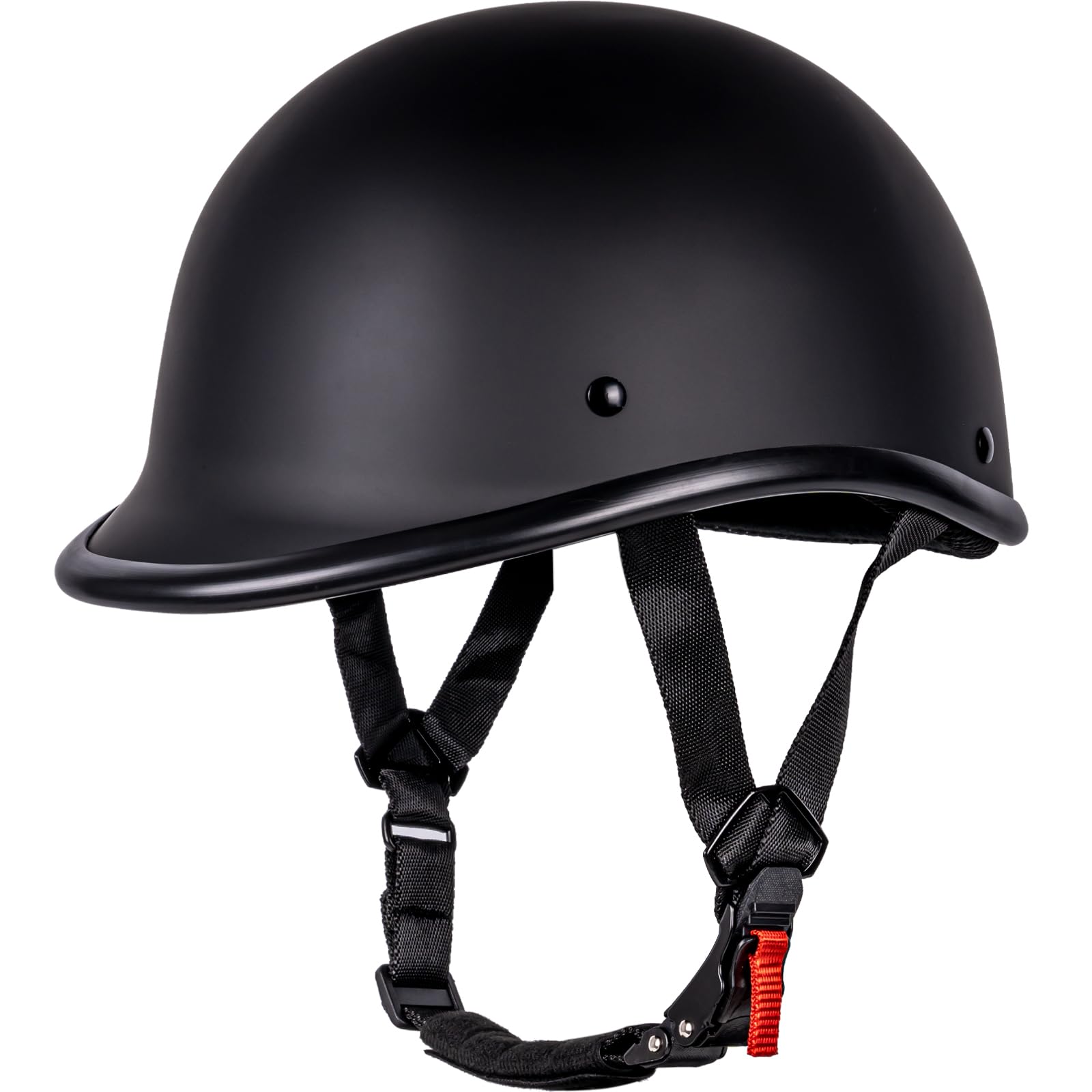 Yesmotor Motorcycle Helmet Half Shell Hawk Style Helmets Compact Lightweight Open Face for Motorcycle Street Bike Cruiser Moped - DOT Approved (Matte Black,L)