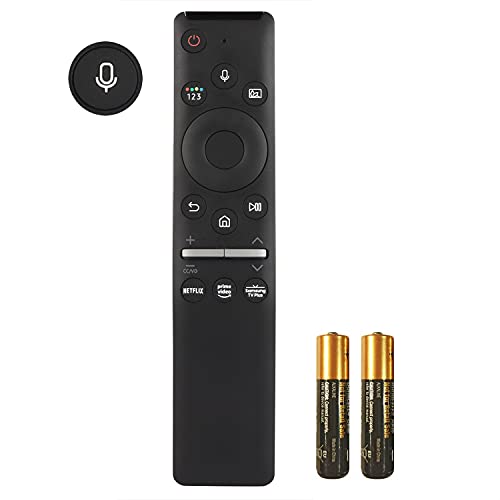 New 2 in 1 BN59-01330A RMCSPR1AP1 BN59-01329A Voiced Remote Control for Samsung QLED 8K UHD TV UN55TU850DFXZA UN55TU8200FXZA UN65TU8200 UN85TU8000FXZA Replacement Controller with Two Batteries