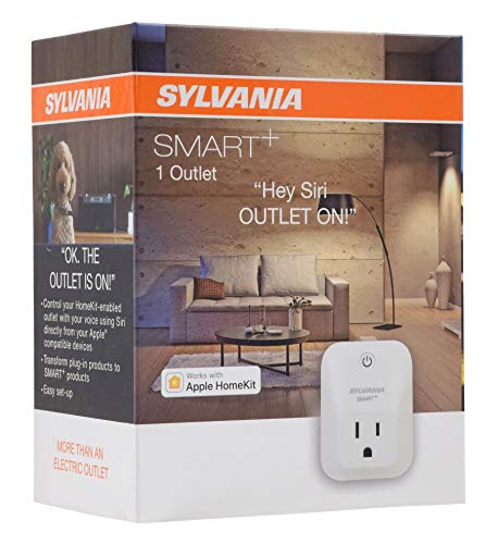 SYLVANIA Smart Bluetooth Smart Plug, Works with Apple HomeKit and Siri Voice Control, No Hub Required, White - 1 Pack (74582)