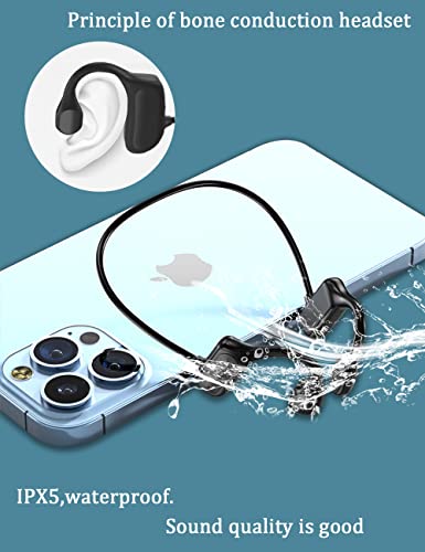 CHIMNE Bone Conduction Bluetooth Open-Ear Headphones -Sweat Resistant Wireless Headphones for Exercise and Running