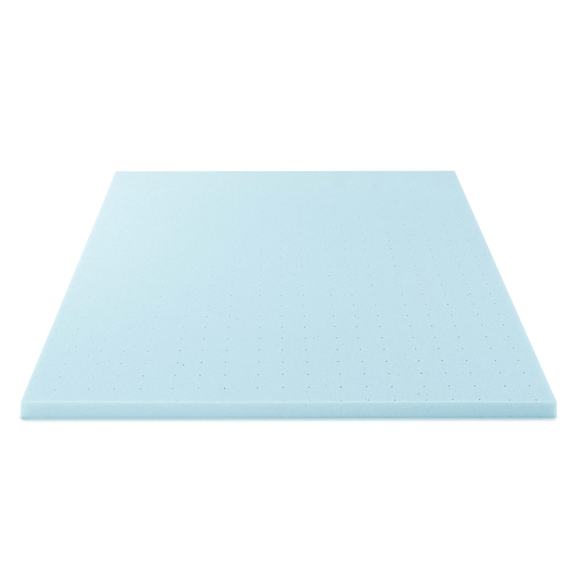 Best Price Mattress 2-inch Ventilated Gel Memory Foam Topper - Full, Blue