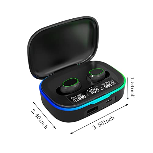 Bluetooth 5.1 Wireless Earbuds with Charging Box, Waterproof in Ear Headphones Built-in Microphone with Immersive Premium Stereo HiFi Sound for Game Music Sport (A-with Charging Function)