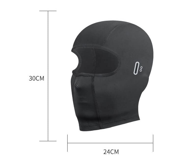 Motorcycle Balaclava with Glasses Holes, Breathable Face Mask Windproof Full Face Cover Hood Motorbike Riding Cycling Black
